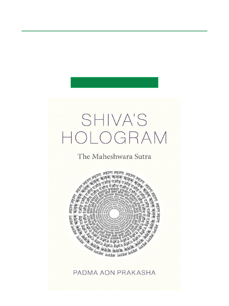 Shiva's Hologram The Maheshwara Sutra Direct Download | PDF | Prana | Books