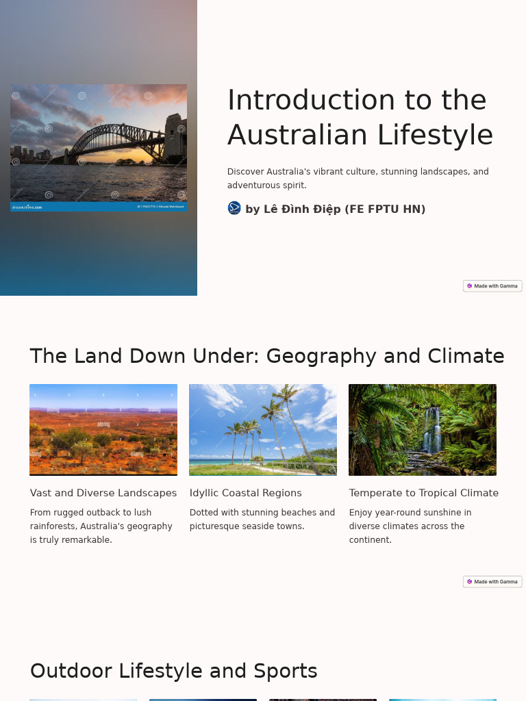 Introduction to the Australian Lifestyle (1) | PDF | Australia | Cuisine