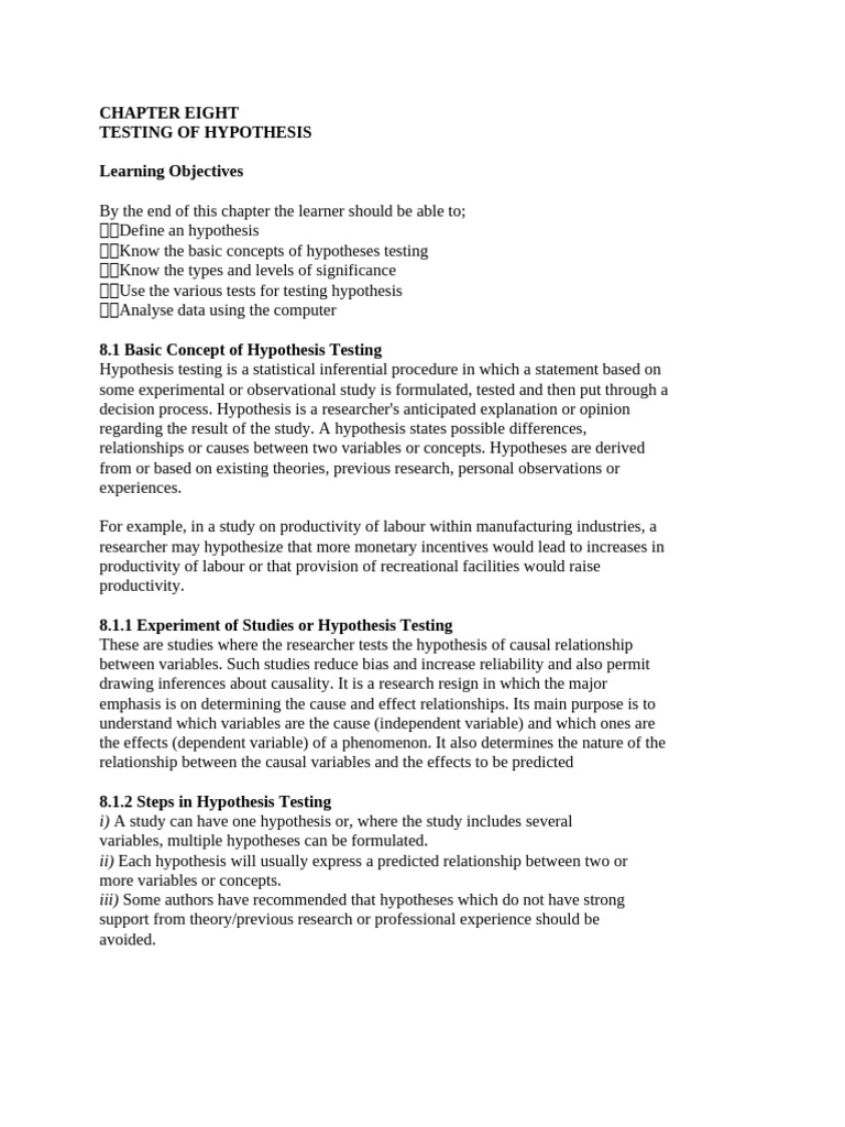Hypothesis Testing Fundamentals Explained | PDF | Hypothesis | Science
