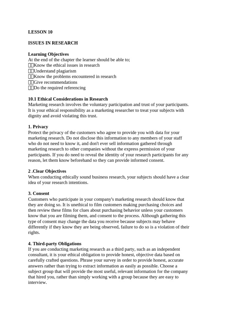 LESSON 10-Research Methods | PDF | Plagiarism | Consent