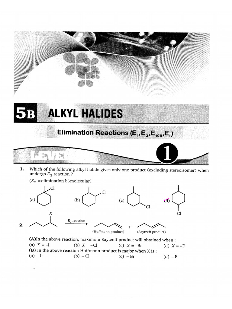 Ms Chauhan - Elimination Questions | PDF | Chirality (Chemistry) | Chemistry