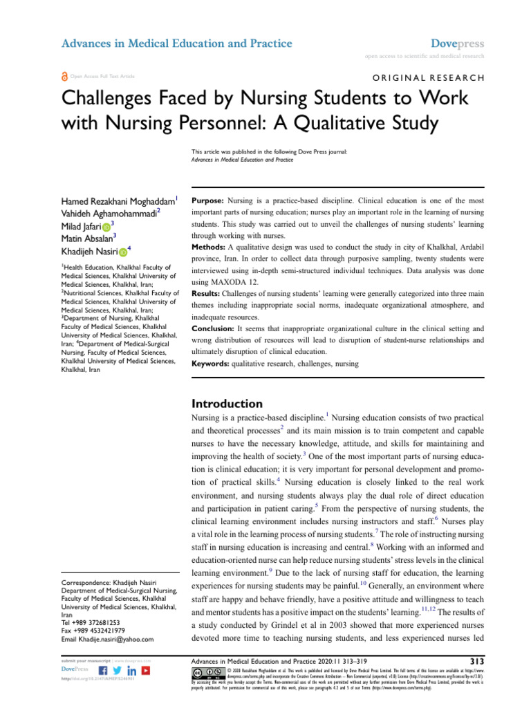 Nursing Students' Learning Challenges | PDF | Nursing | Learning