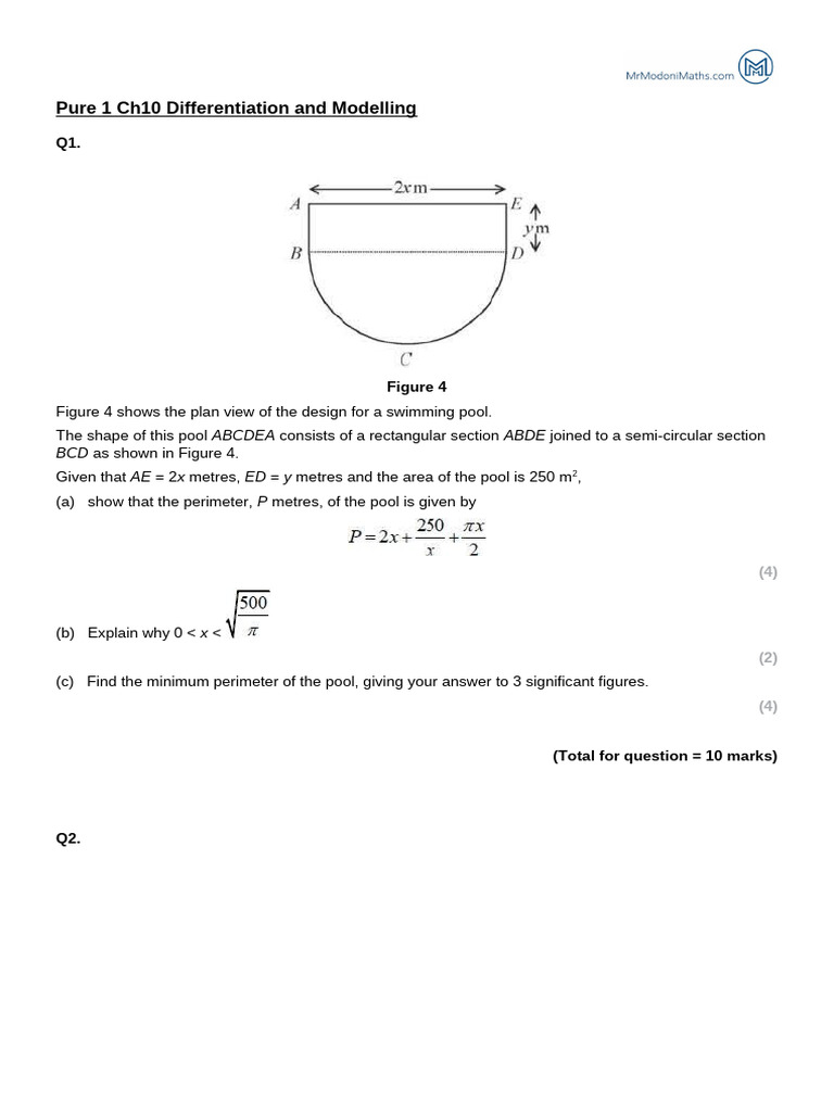 Pool and Prism Optimization Problems | PDF | Geometry | Elementary ...