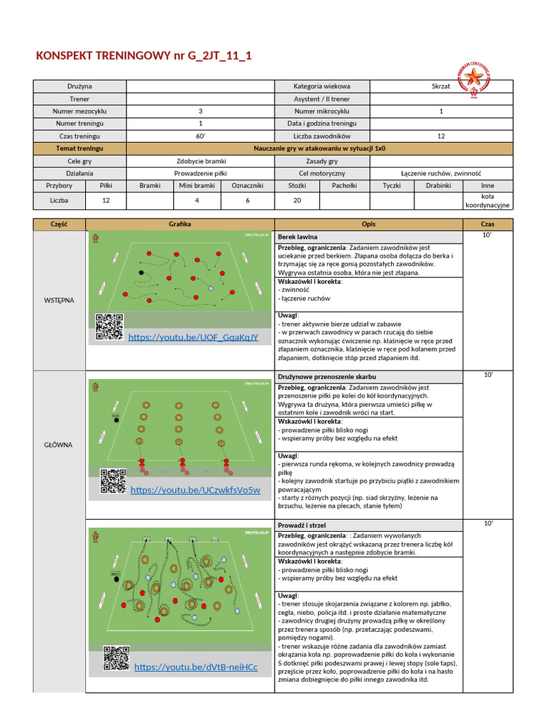 Skrzat Tydzien Ix Trening 1 | PDF