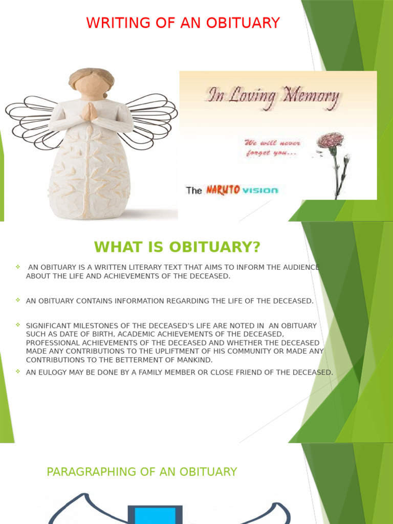 Writing of An Obituary | PDF