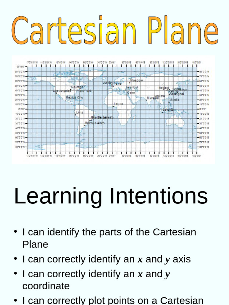 Coordinates On A Cartesian Plane | PDF | Cartesian Coordinate System ...