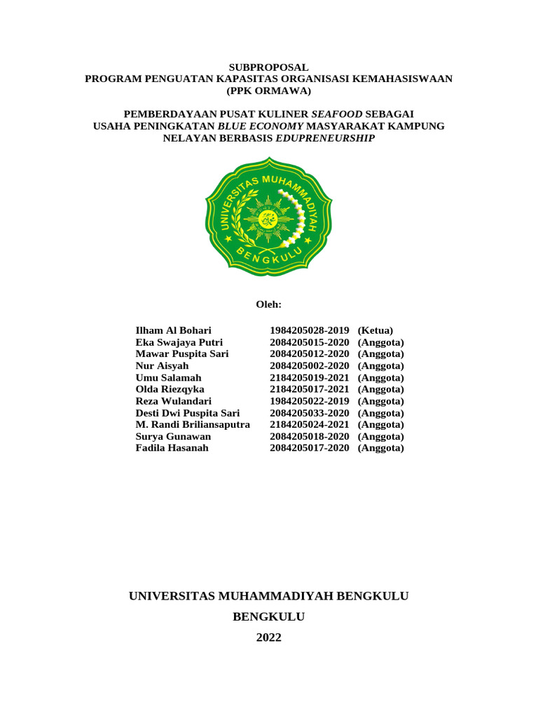 REVISI RAB PROPOSAL PPK ORMAWA_HIMA BIO_TOMI HIDAYAT_2022 | PDF
