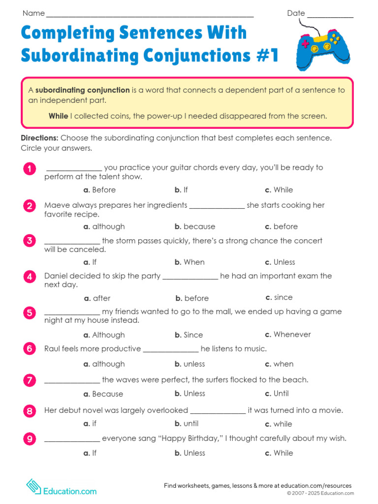 completing-sentences-with-subordinating-conjunctions | PDF