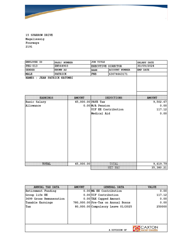 Payslip September | PDF