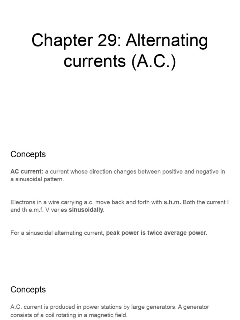 Chapter 29 - 30 AL Physics | PDF | Rectifier | Alternating Current