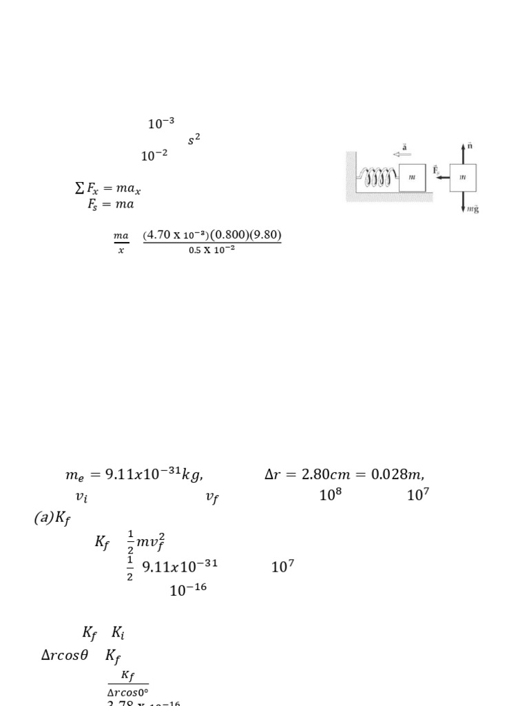 CH 7 Problems | PDF | Force | Electron