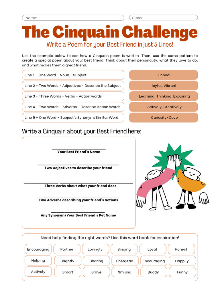 Cinquain Worksheet | PDF