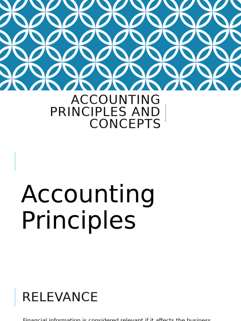Accounting Principles and Concepts | PDF