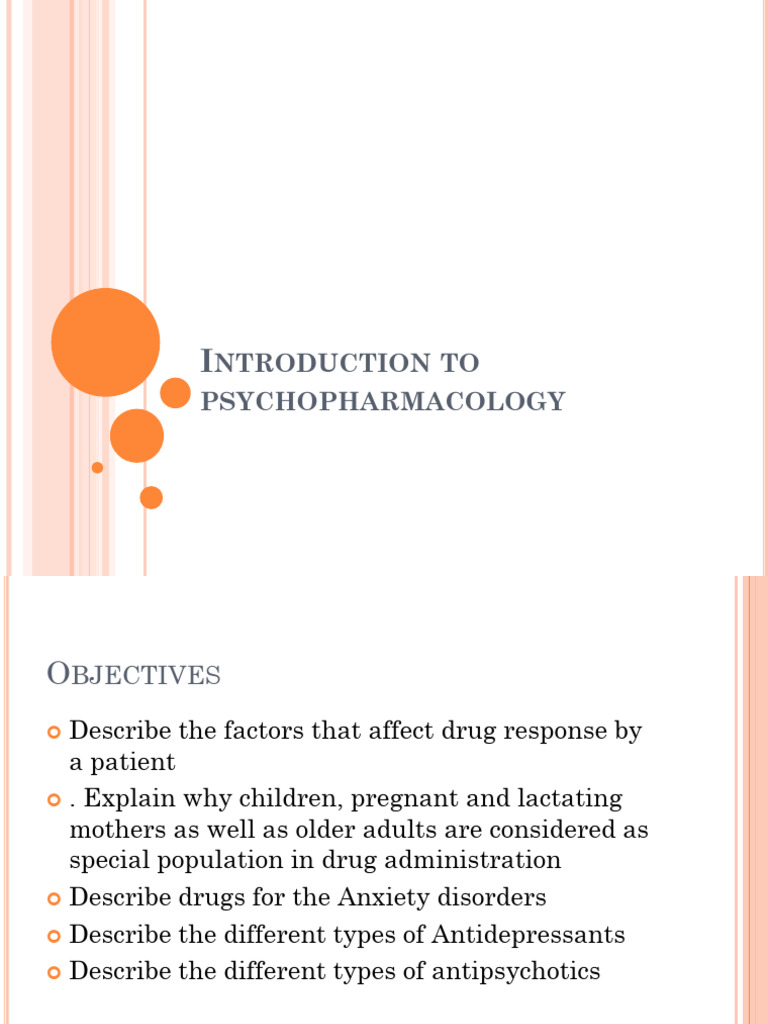 Intro to Psychopharmacology | PDF | Antipsychotic | Antidepressant