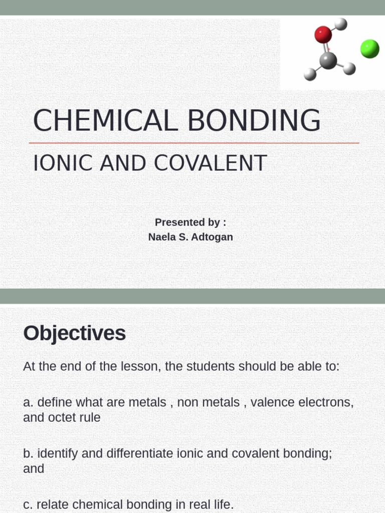 Chemical Bonding Demo | PDF | Chemical Bond | Ion