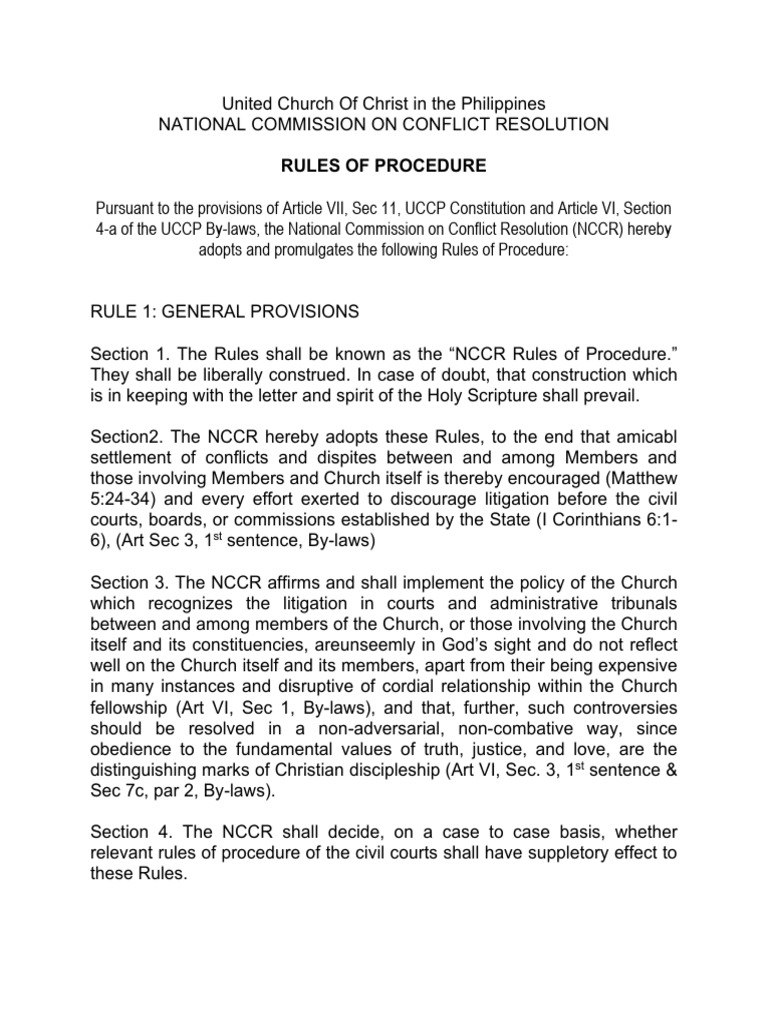 NCDCR Rules of Procedures | PDF | Mediation | Jurisdiction