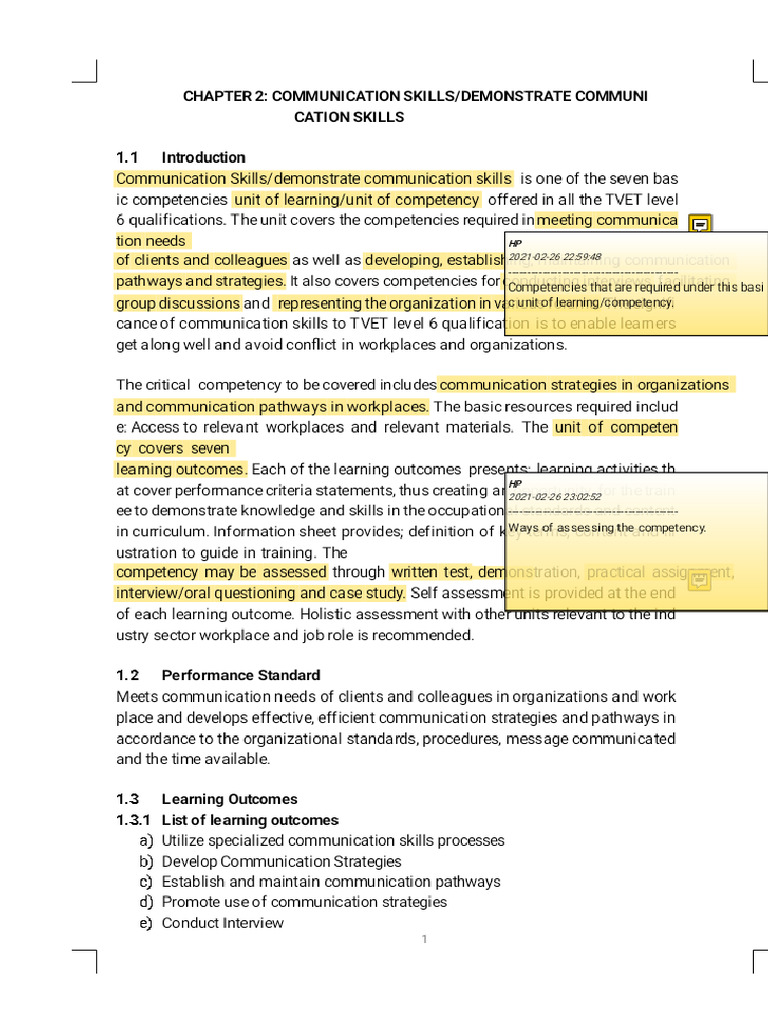 Communication Skills Notes | PDF
