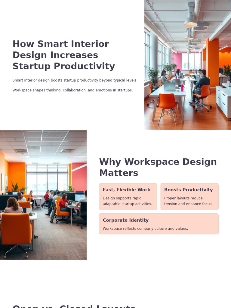 Boost Your Startup’s Productivity with Smart Interior Design | PDF ...