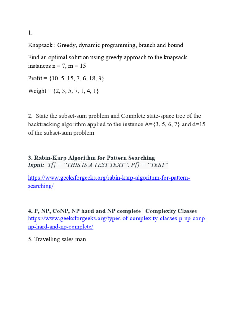 Daa Important | PDF