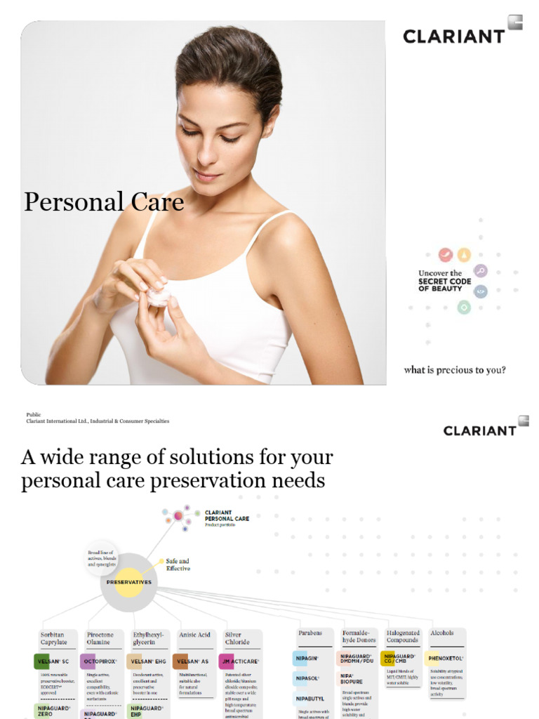 Clariant Preservative Portfolio | PDF | Antimicrobial | Cosmetics
