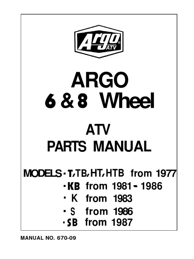 ARGO ATV Parts Manual Overview | PDF | Gear | Screw