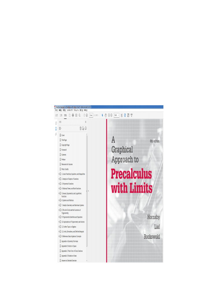 (Original PDF) Graphical Approach To Precalculus With Limits 6th ...