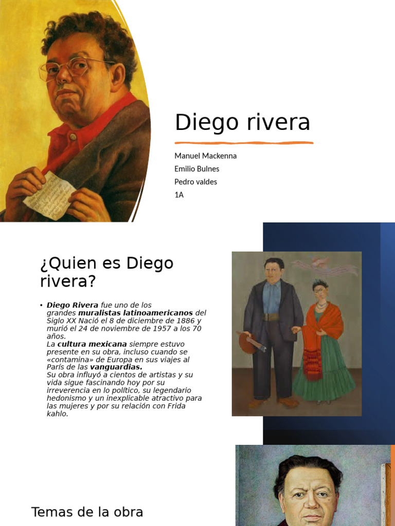 Diego Rivera: Vida y Obras Destacadas | PDF | Pinturas | Mural