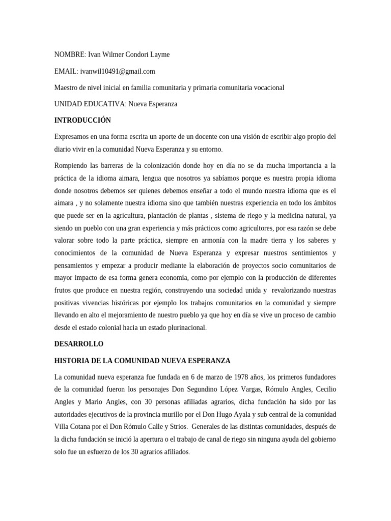Art. Ivan Wilmer Condori | PDF | Agricultura