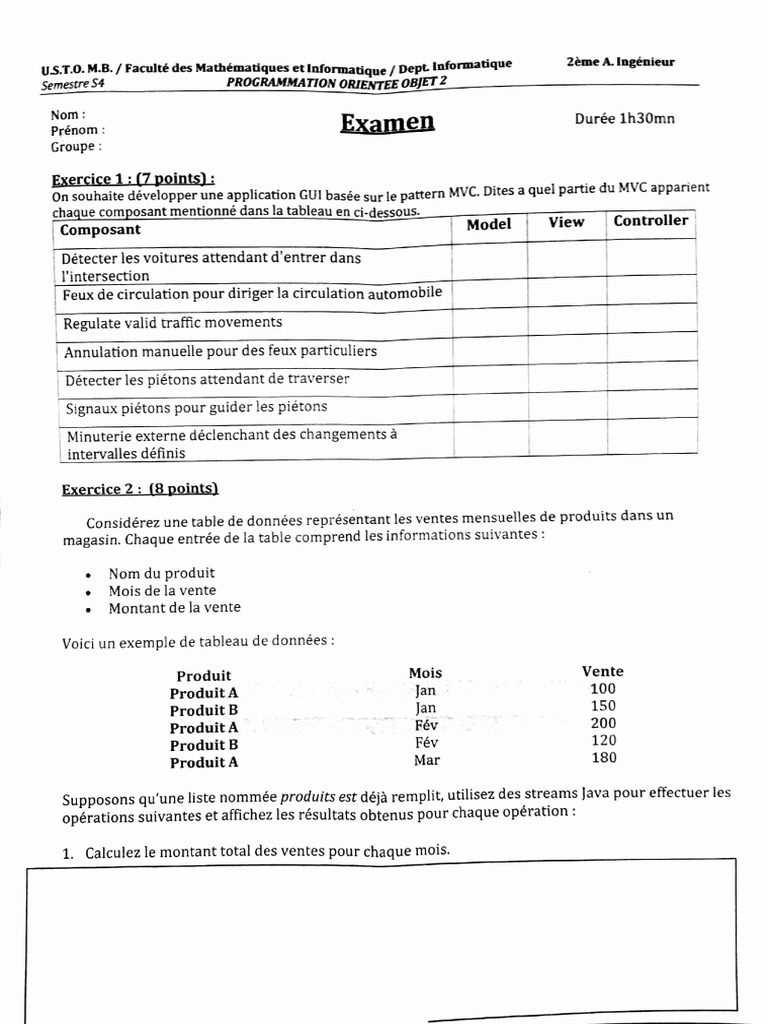 Examen POO2 2023 2024 | PDF