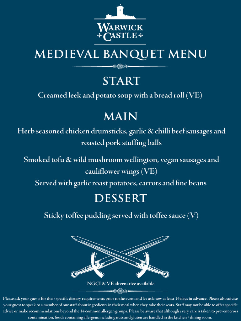 Medieval Banquet Menu Options | PDF