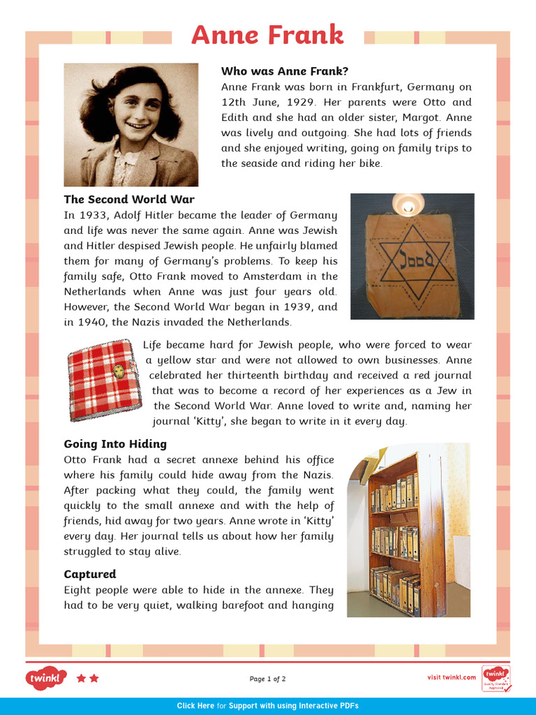 Anne Frank Interactive MA | PDF | Anne Frank | Antisemitism