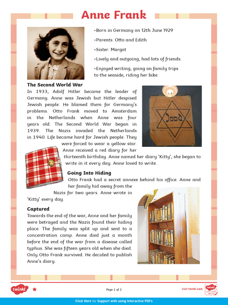 Anne Frank Interactive LA | PDF | Anne Frank | The Holocaust