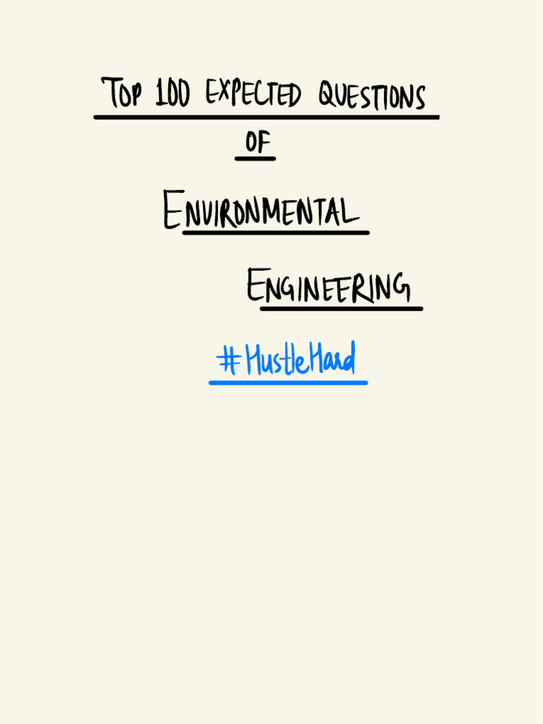 Tanuja Singh - 100 Expected Questions (Environmental Engineering) | PDF ...