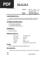 12th Pass Resume Format Guide | PDF