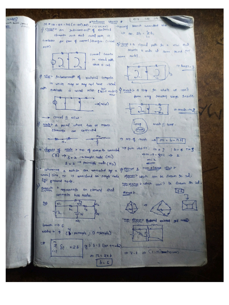 Electric Circuit Theory Notes | PDF