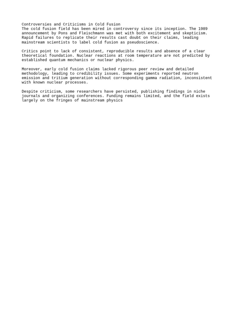 Cold Fusion. 3 | PDF