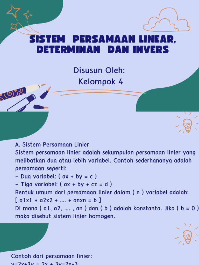 KELOMPOK 4 Matriks Dan Transformasi Linear | PDF
