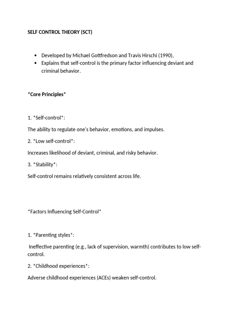 Self Control Th-Wps Office | PDF