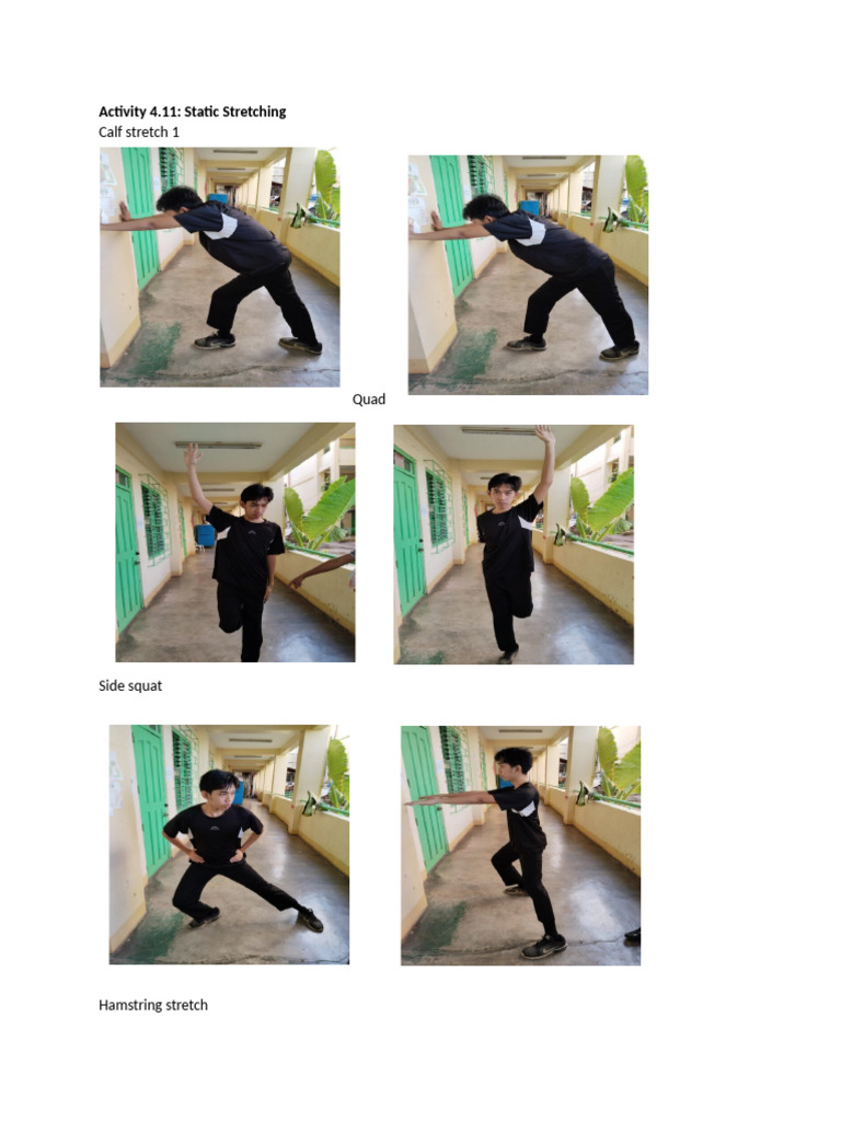 Stretching and Core Exercise Activities | PDF