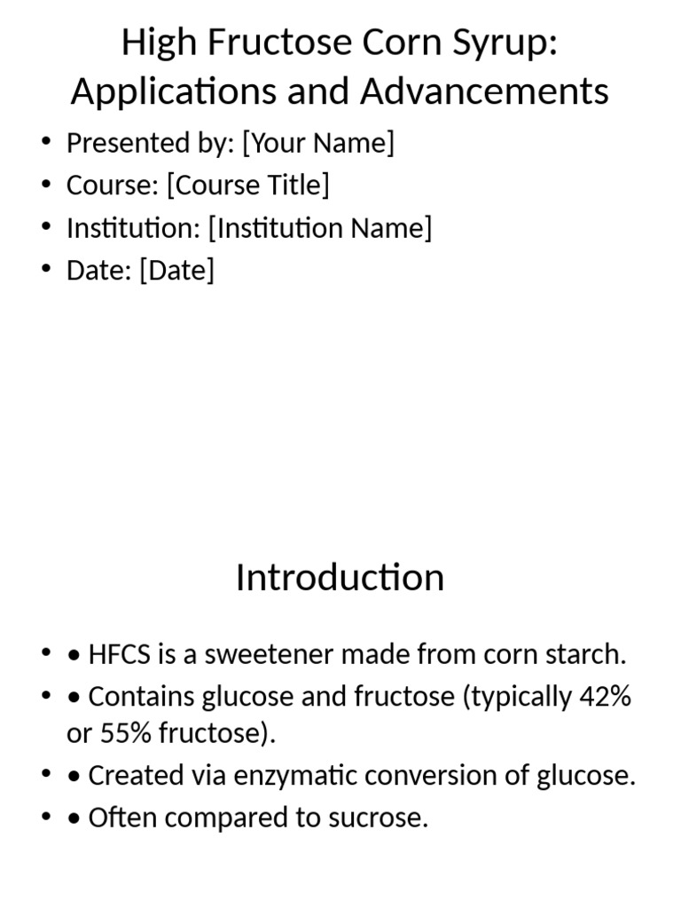 HFCS Postgraduate Presentation | PDF