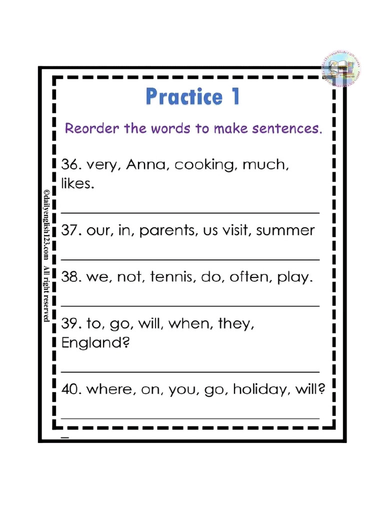 English exercises | PDF