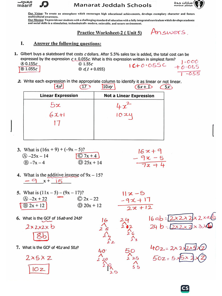 Gr7 Practice - Quiz 2 | PDF