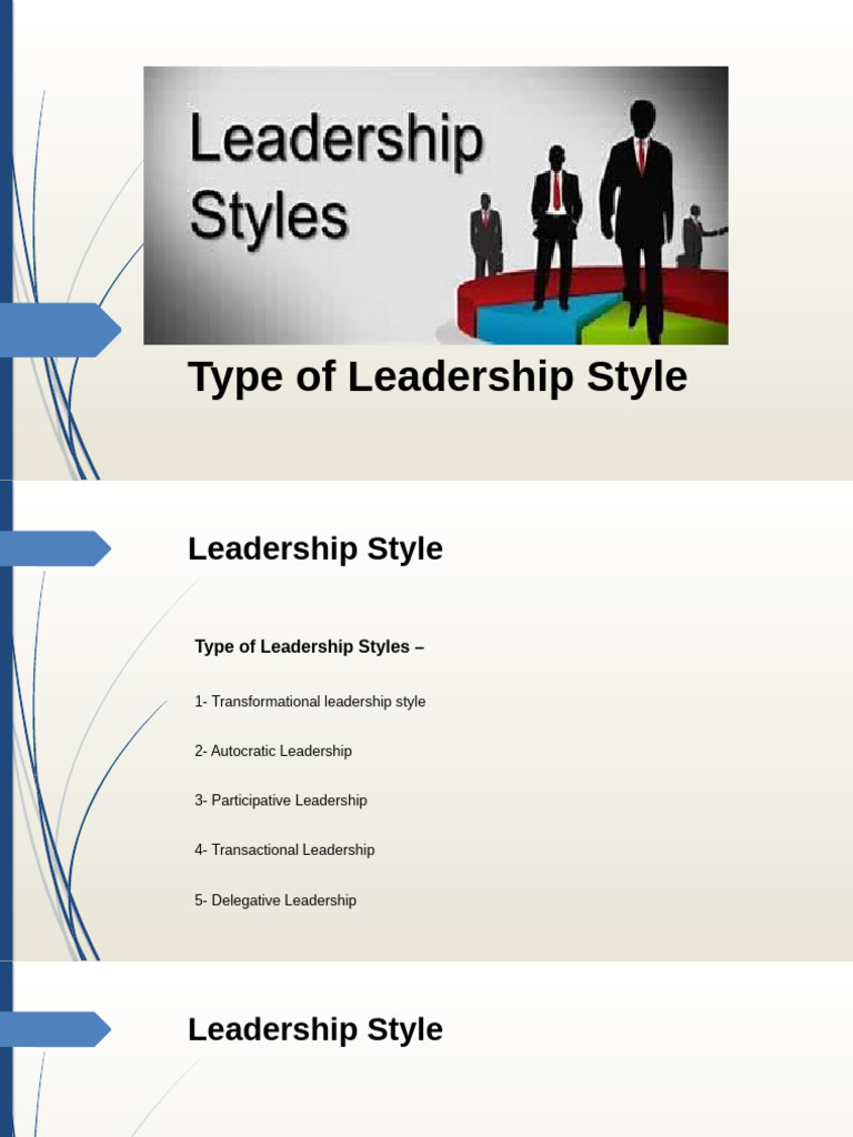 4 - Types of Leadership | PDF | Leadership | Transformational Leadership