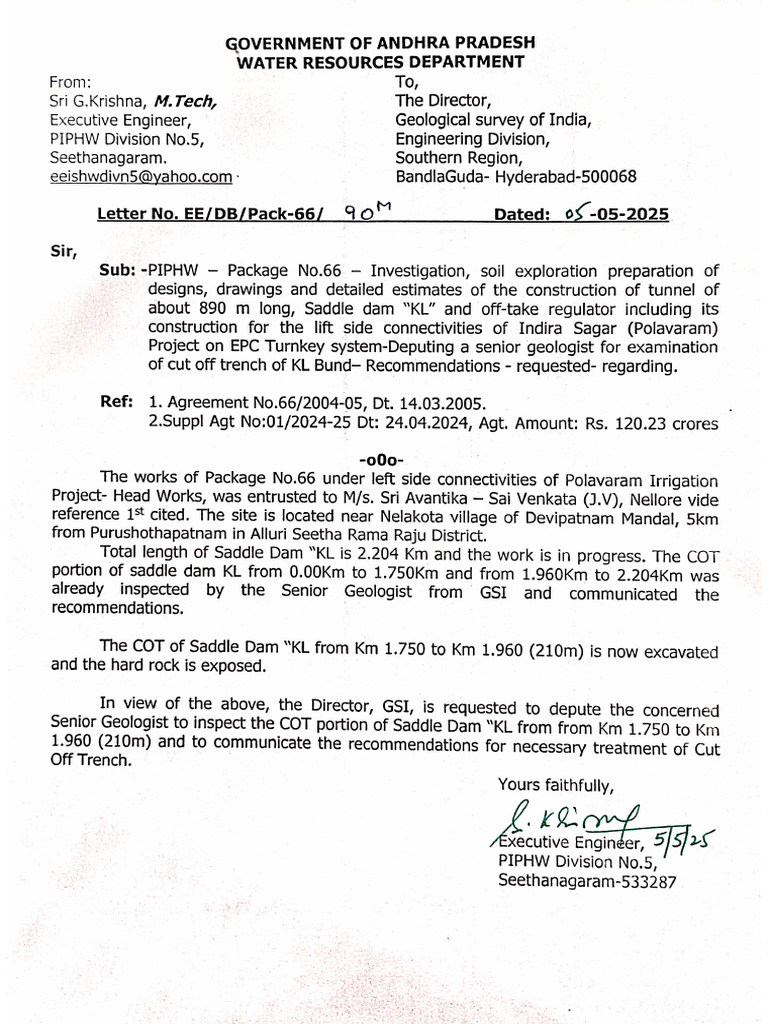 Geological Survey Letter | PDF