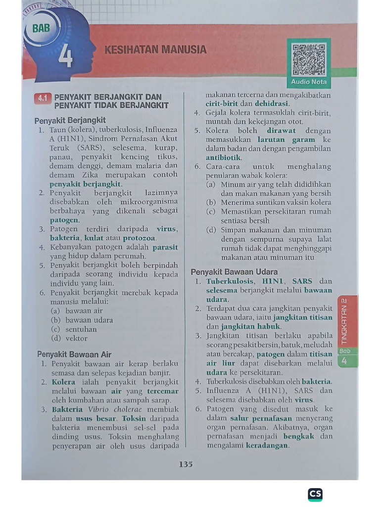 Sains Form 2 Kesihatan Manusia | PDF