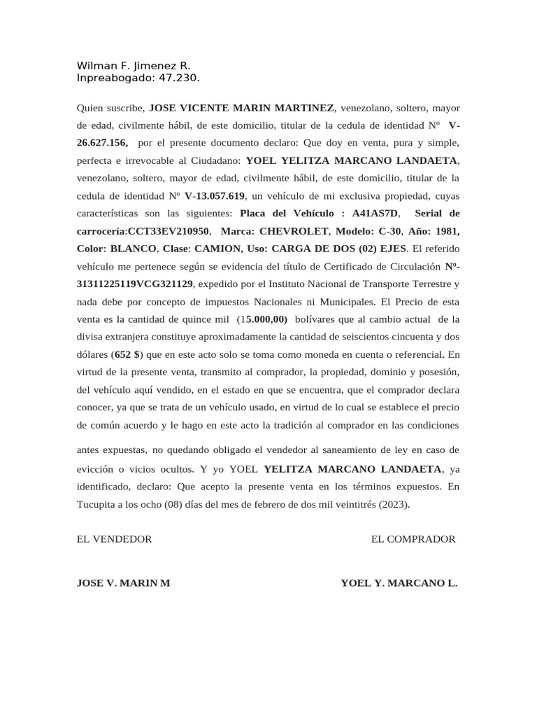 Compra Vehiculo | PDF