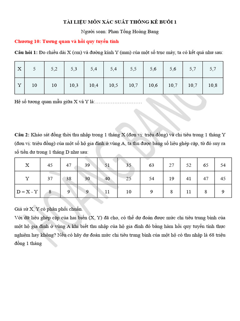 XSTK Otmt B1 | PDF