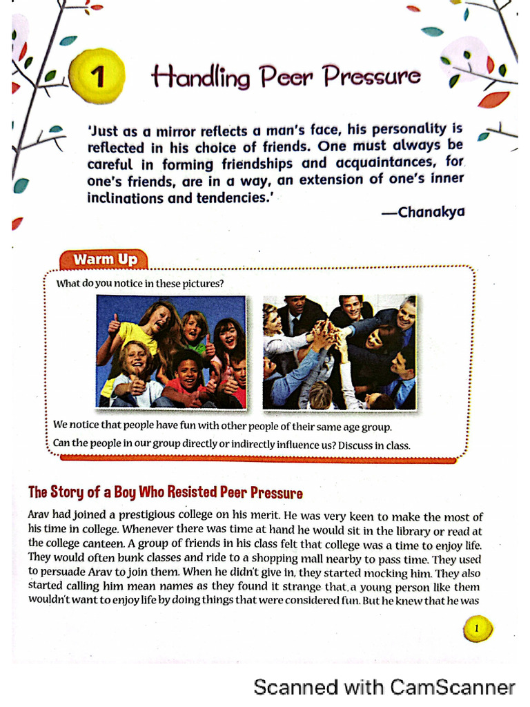 Gr.6o - M.I. - Handling Peer Pressure Text | PDF