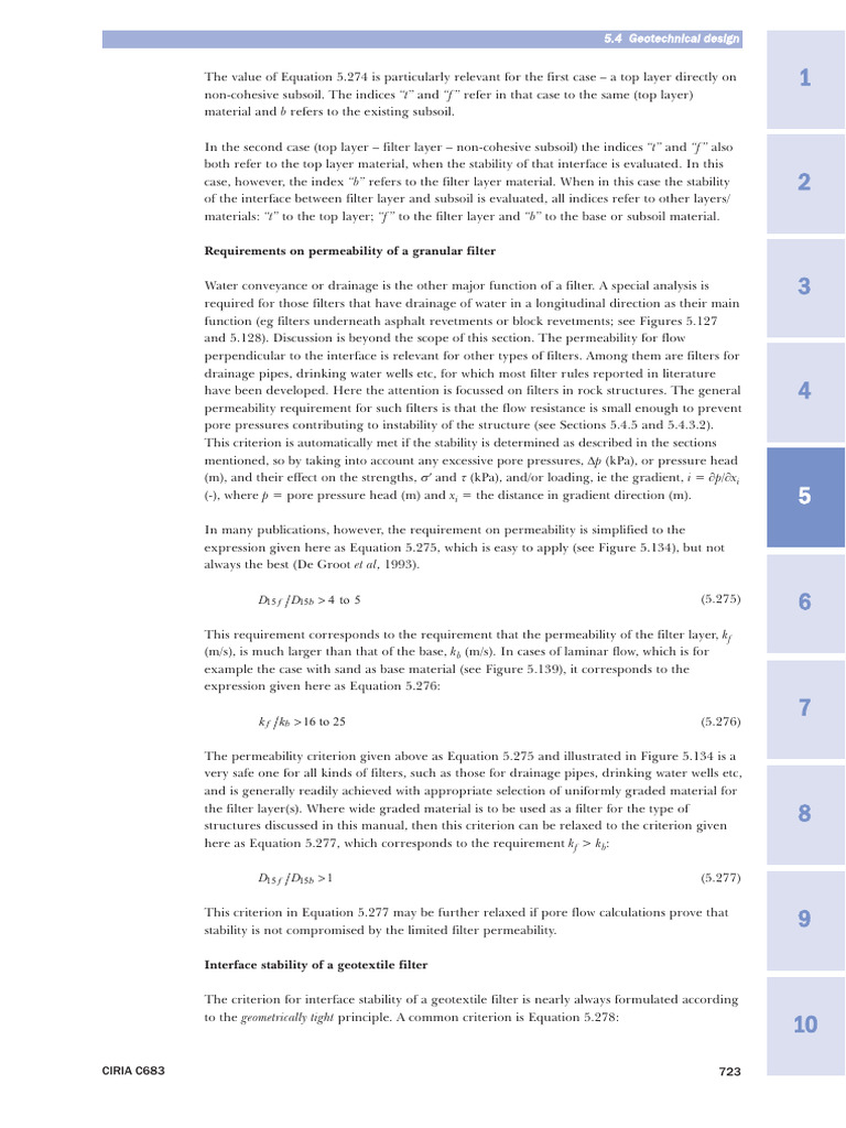 CIRIA C683 - Extract (Geotextile Filters, En) | PDF | Filtration | Drainage
