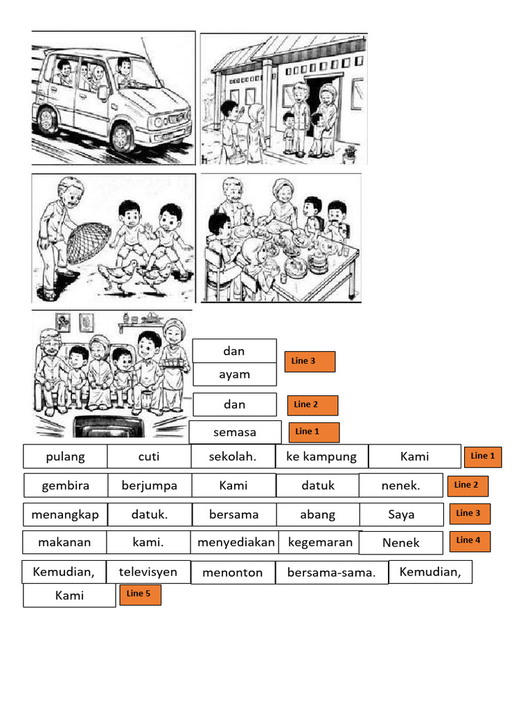 Susun Perkataan Bina Ayat W13 | PDF